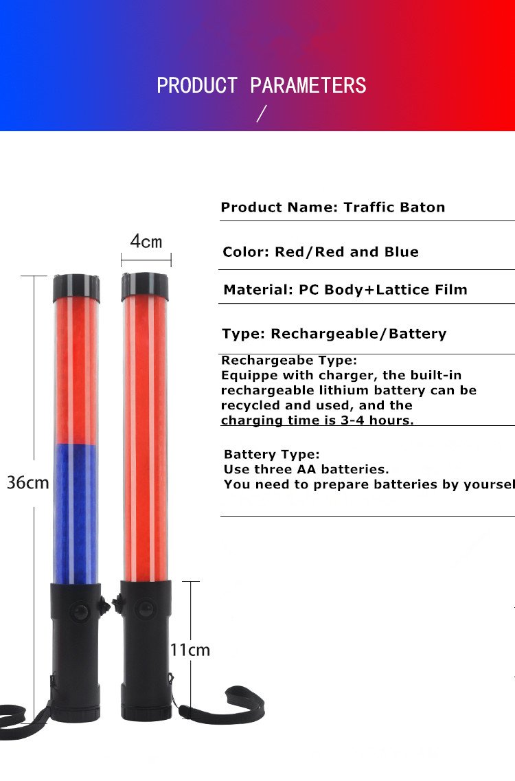 RECHARGEABLE LED TRAFFIC BATON WITH WINDOW BREAKING TOOL - Estraffic ...